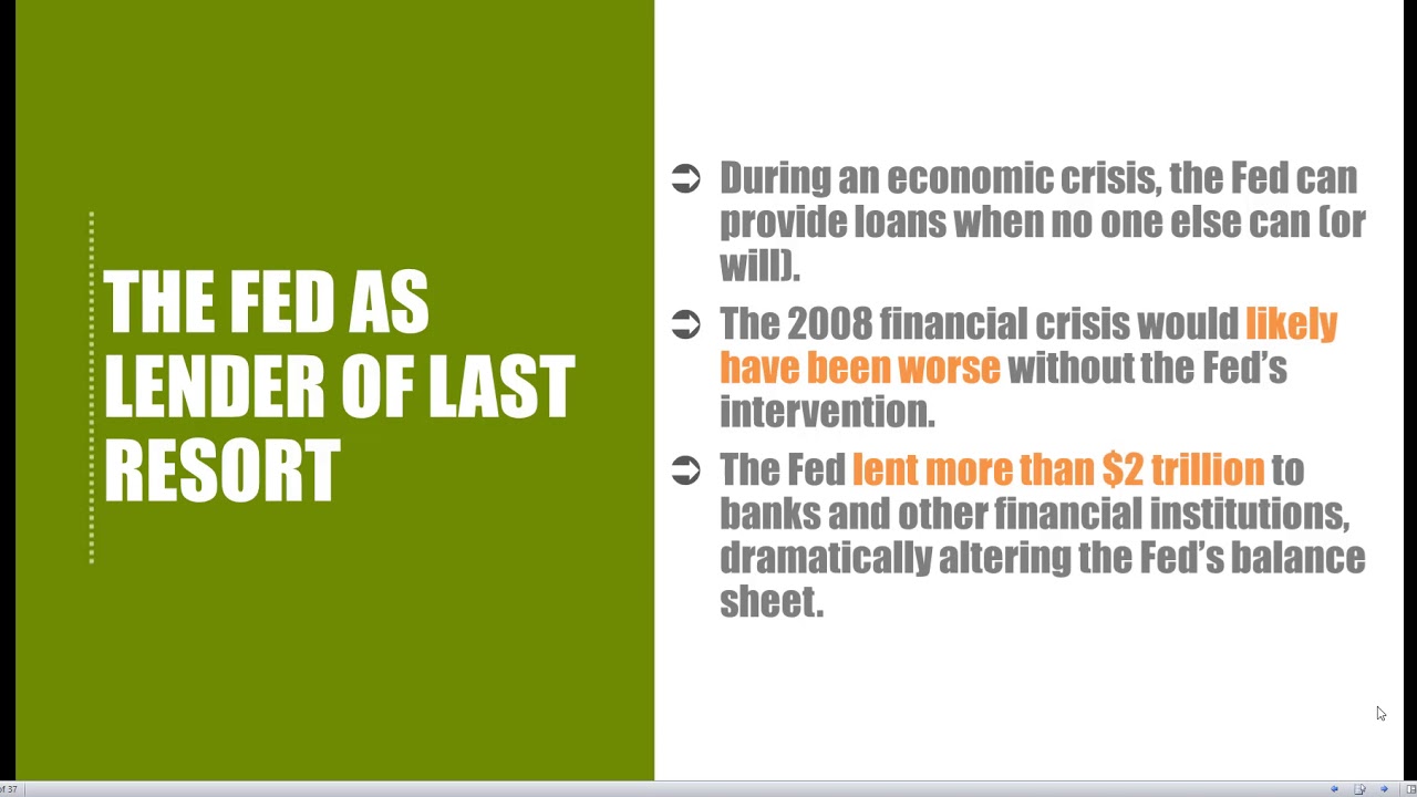 ECO 2013 Macroeconomics Chapter 12 07 The Lender Of Last Resort eco-2013-macroeconomics-chapter-12-07-the-lender-of-last-resort