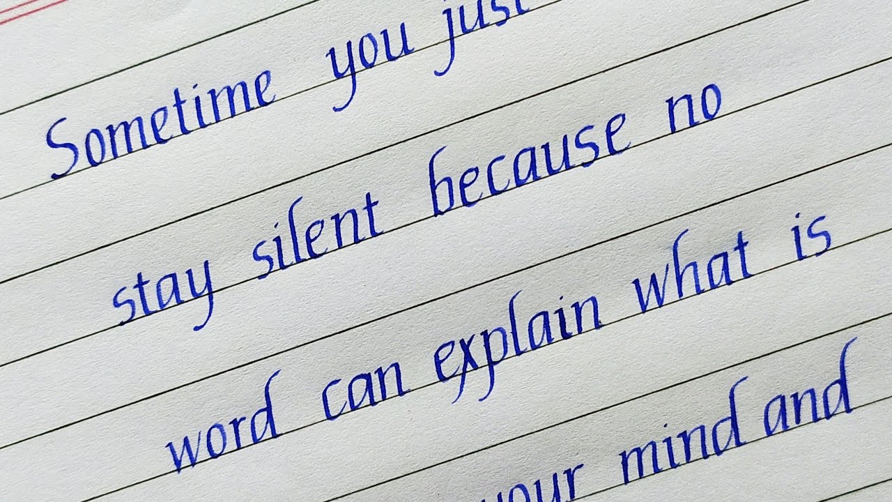 How to write english calligraphy writing | calligraphy writing ...