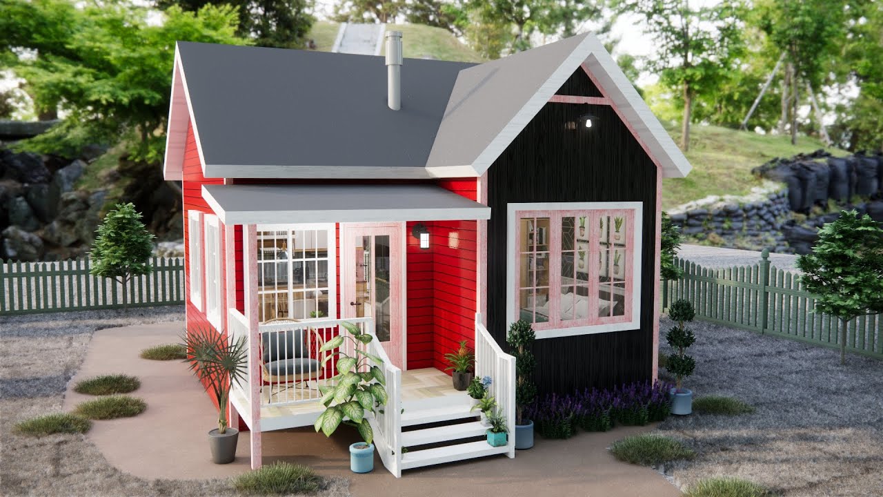 6x6 Minimalist Riverside House | Tiny Dream Home in the Forest. - YouTube