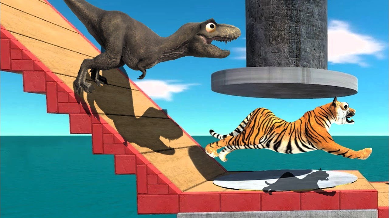 Slide Below The Hydraulic Press - Animal Revolt Battle Simulator - YouTube