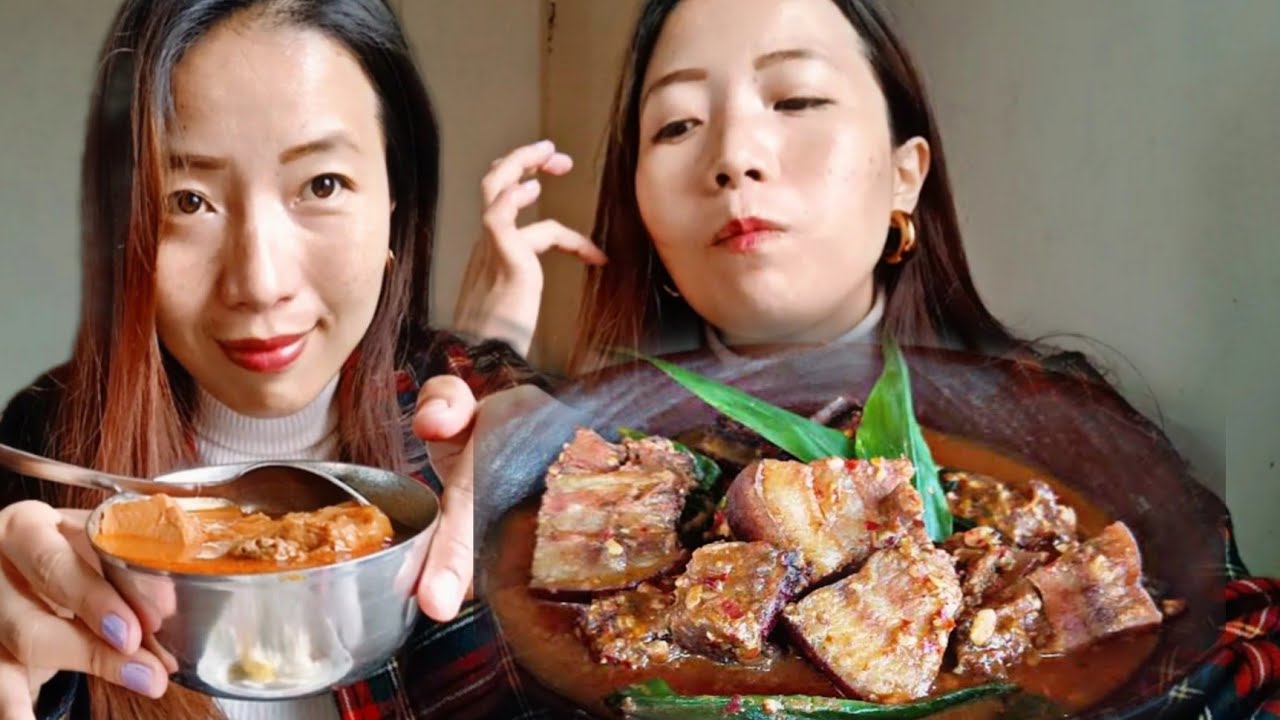 Eating pork with Axone||Sumi special||Mini Mukbang||Naga girl||Naga ...