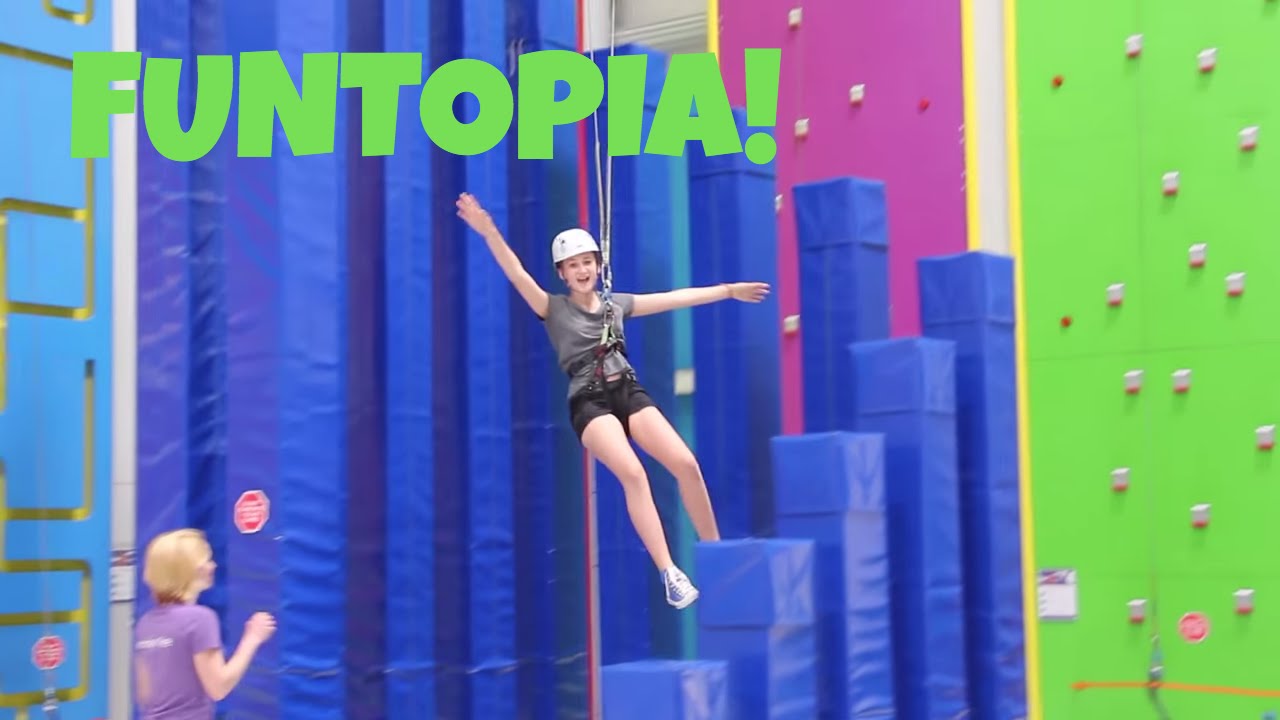 Funtopia Indoor Rock Climbing Adventure - YouTube
