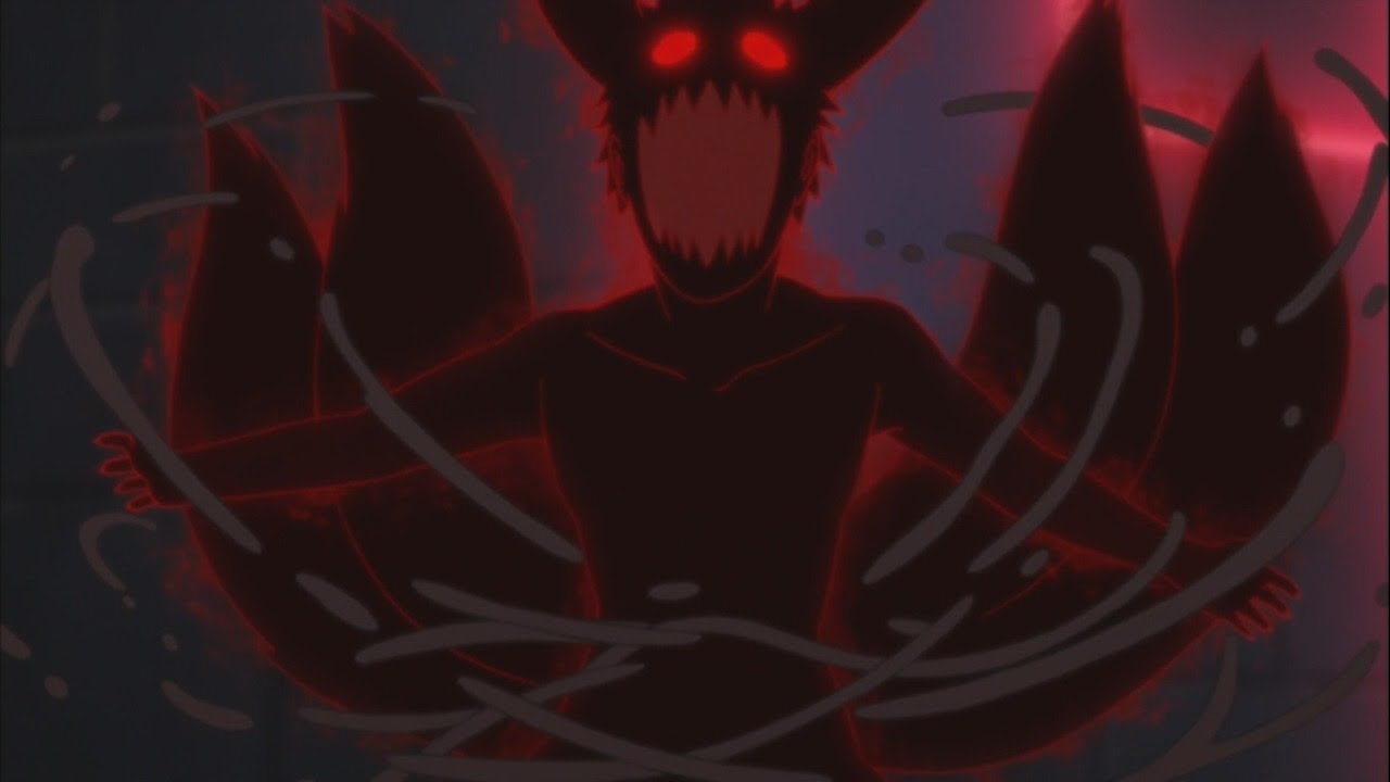 DEMON FOX CLOAK Naruto VS Might Guy and Rock lee - YouTube