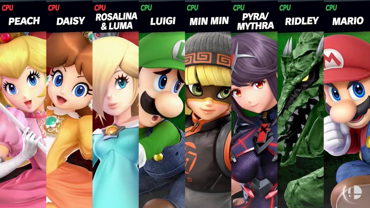 Super Smash Bros. Ultimate - Team Princess vs Team Luigi - YouTube