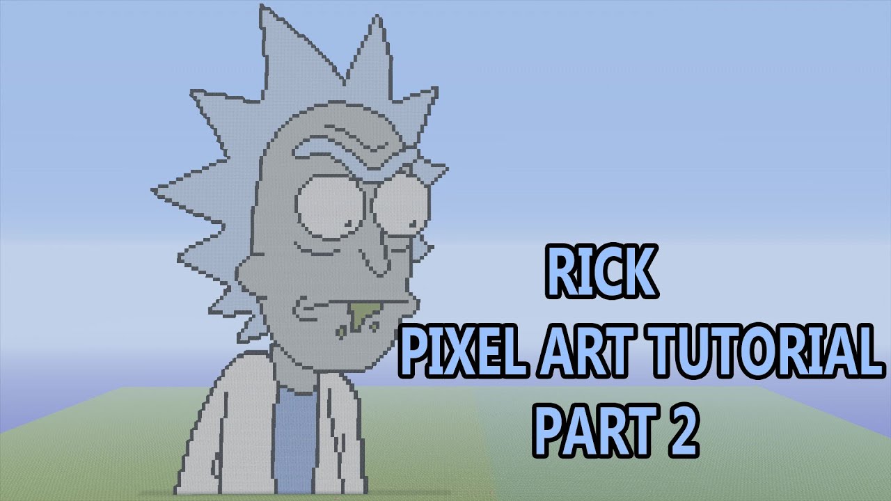 Minecraft Pixel Art Tutorial | Rick Part 2 (Rick and Morty) - YouTube