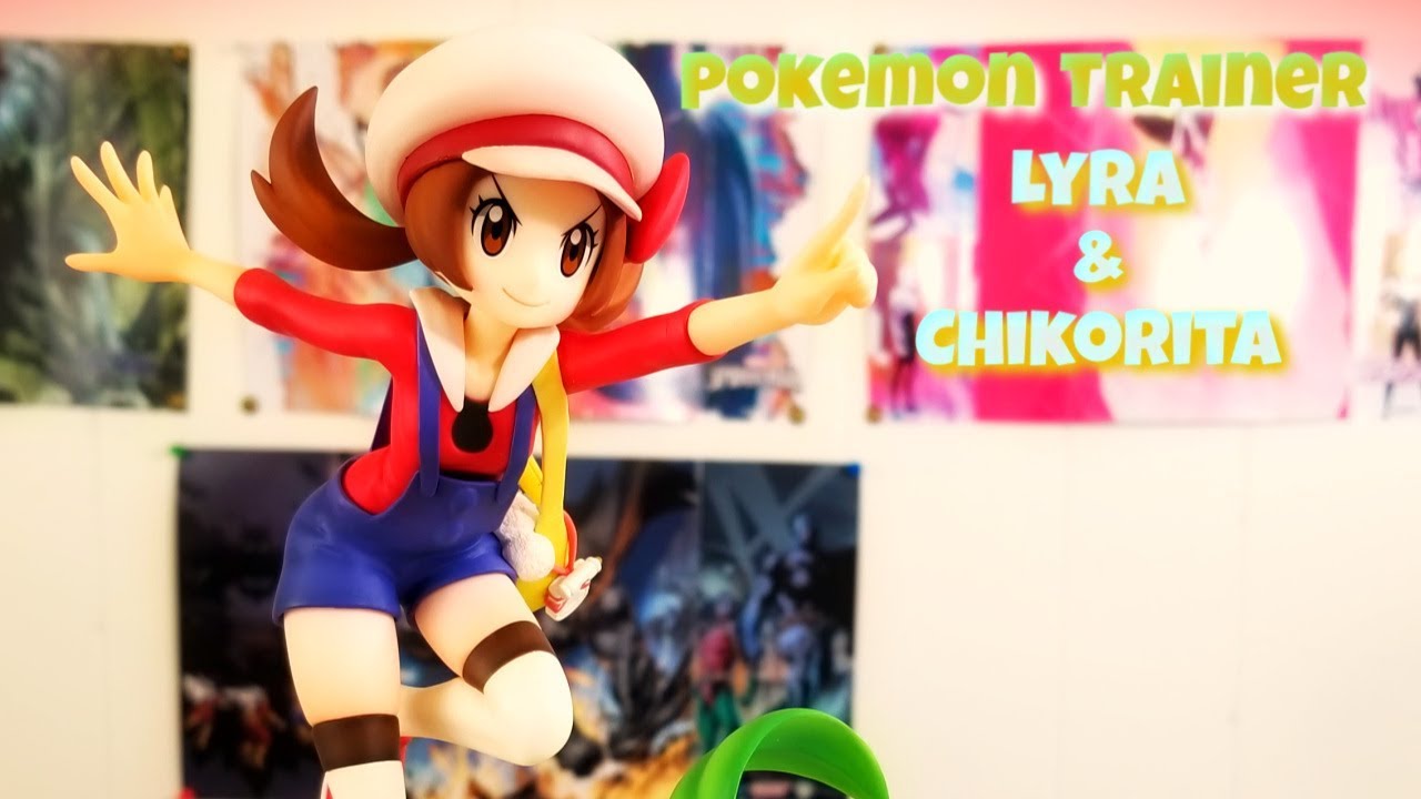 Artfxj Kotobukiya Pokemon Trainer Lyra and Chikorita Statue Review ...