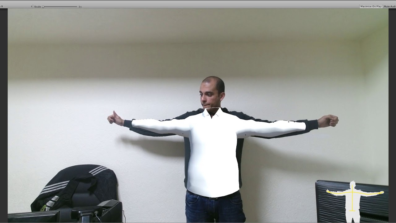 Virtual Dressing Kinect Unity - YouTube