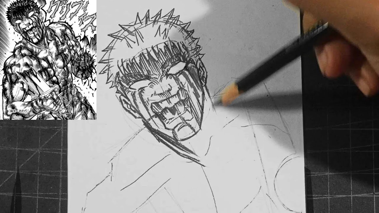 How to draw GUTS Epic Moments - Berserk || Anime Drawing step by step ...