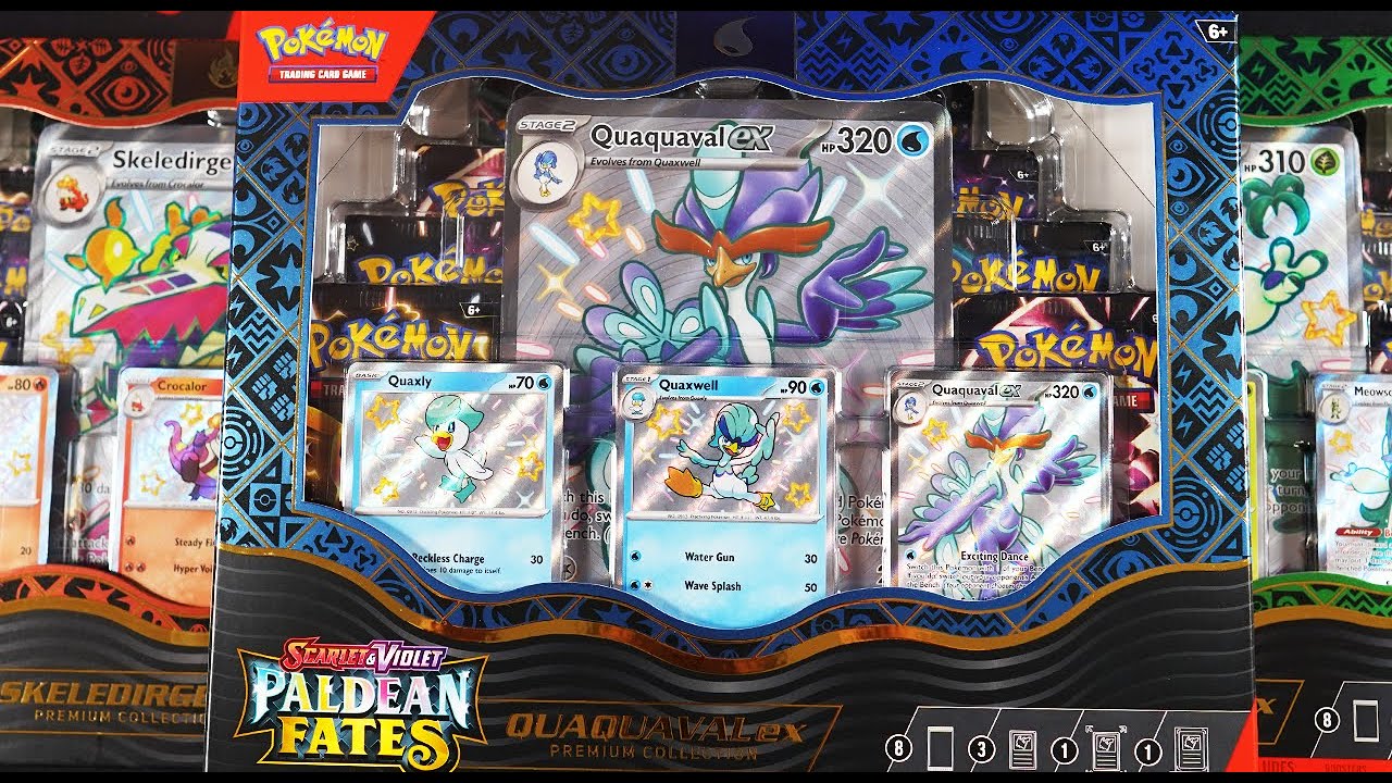 Opening one of each Paldean Fates Premium Collection Boxes - YouTube