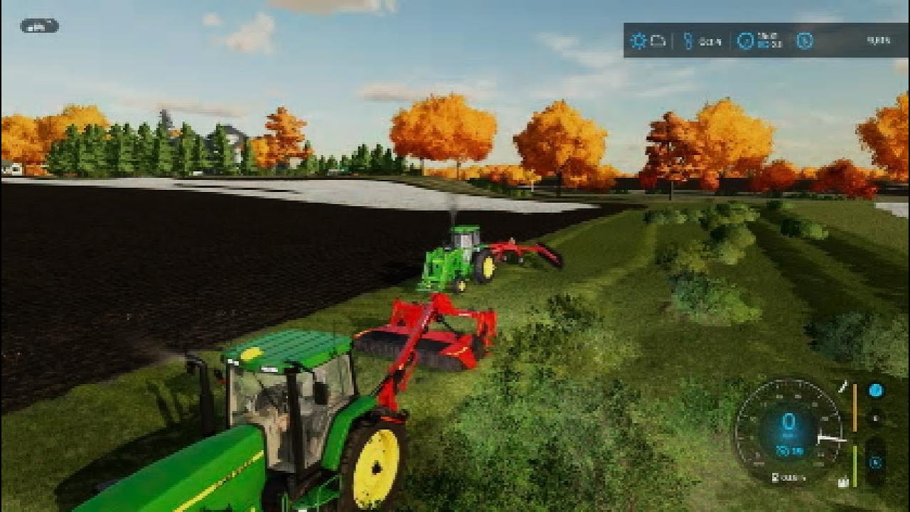 fs22 finishing tillage and making hay - YouTube