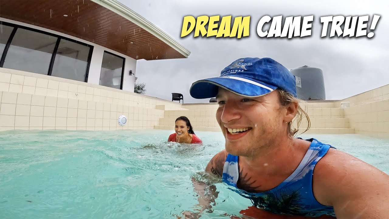 First Time SWIMMING IN OUR NEW POOL - (During a STORM) - YouTube