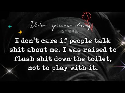 I don’t care if people talk shit about me - YouTube