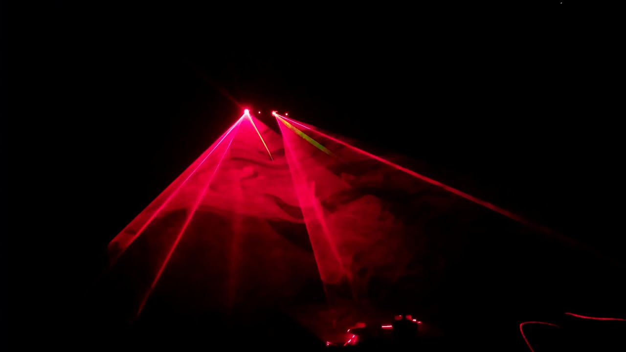 Minimal Techno !!! 2 x show disco laser shinp 260mW CL 10 RGB - YouTube