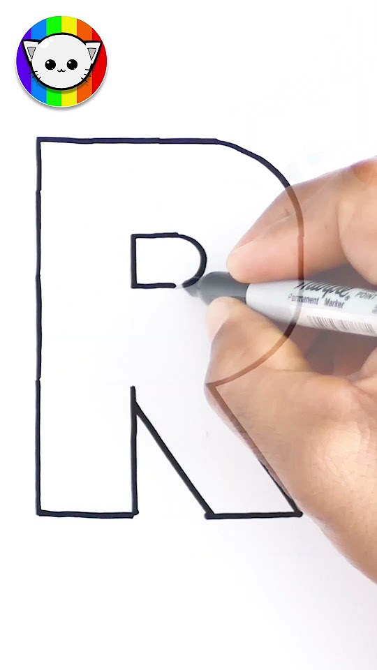 How to Draw the Letter R Step by Step | Alphabet Drawing | #shorts ...