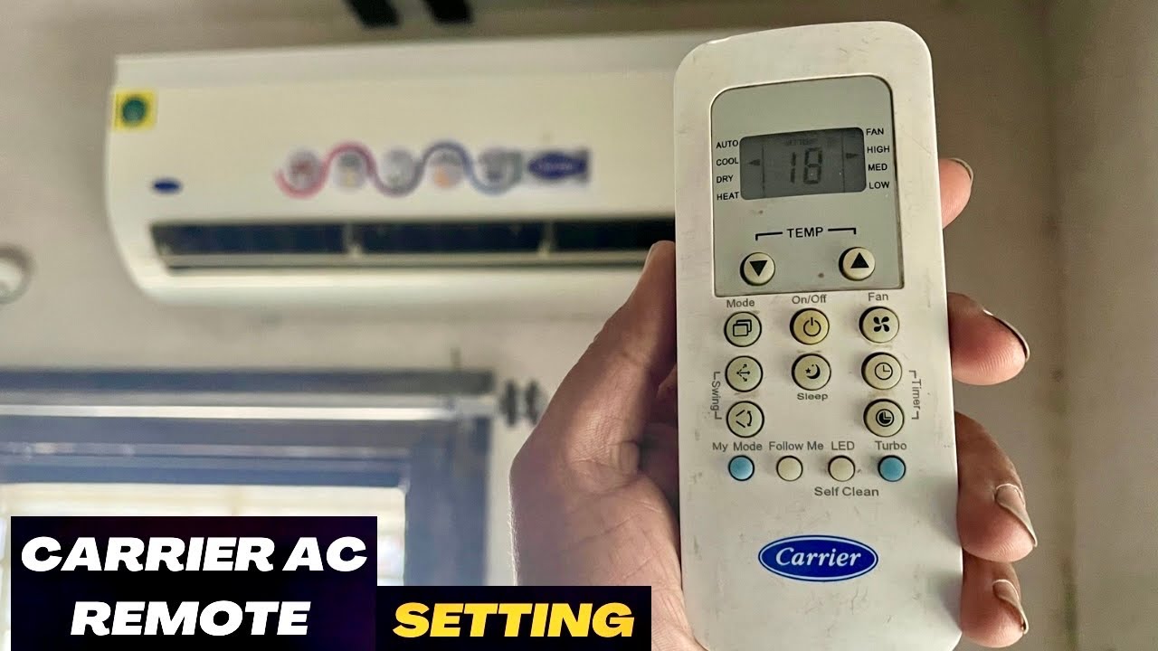 How to use carrier ac remote control - YouTube