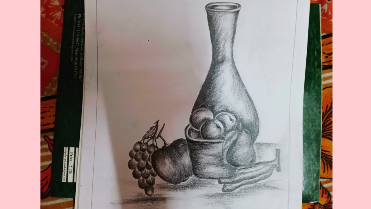 still life drawing/ how to draw still life easy - YouTube
