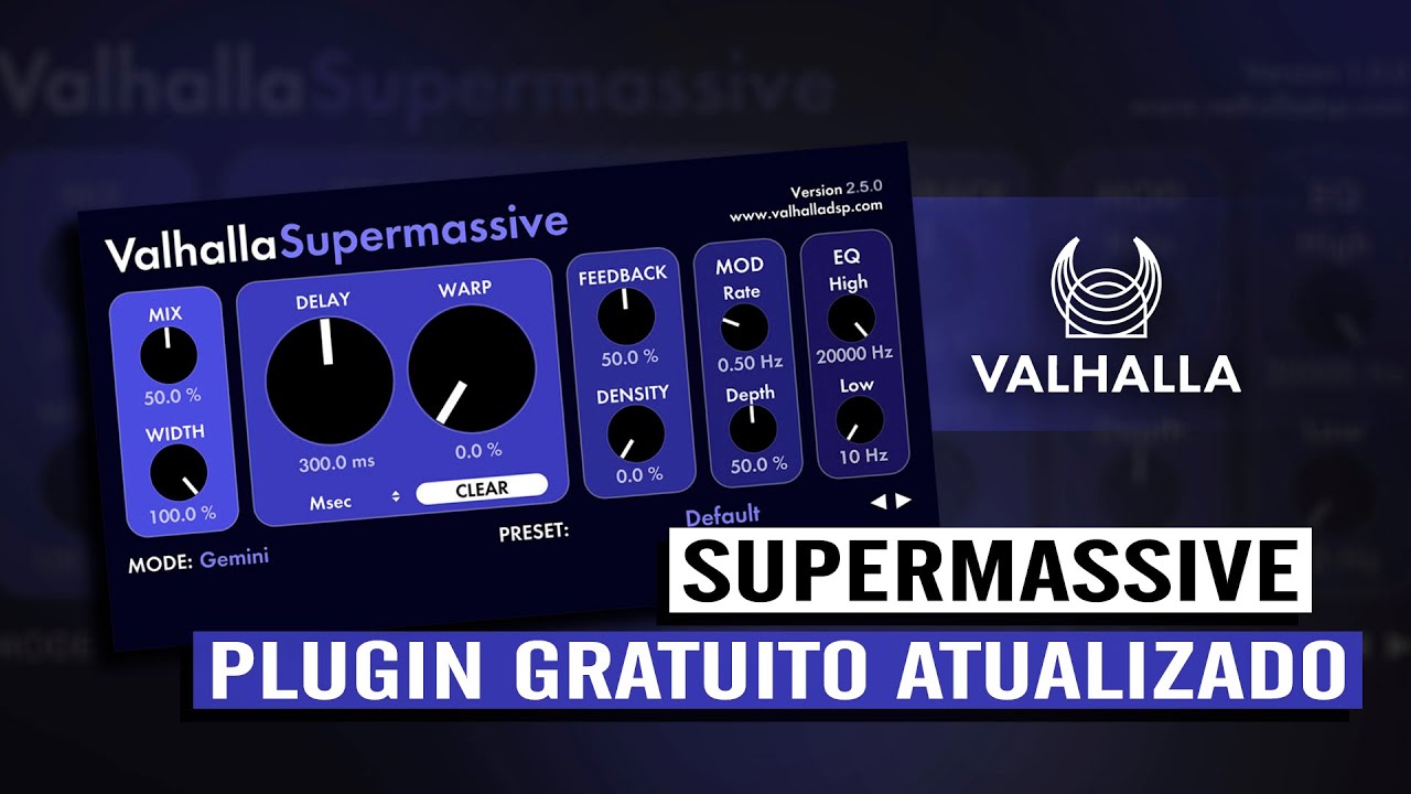 Valhalla Supermassive Atualizado - Plugin de Reverb e Delay Gratuito ...