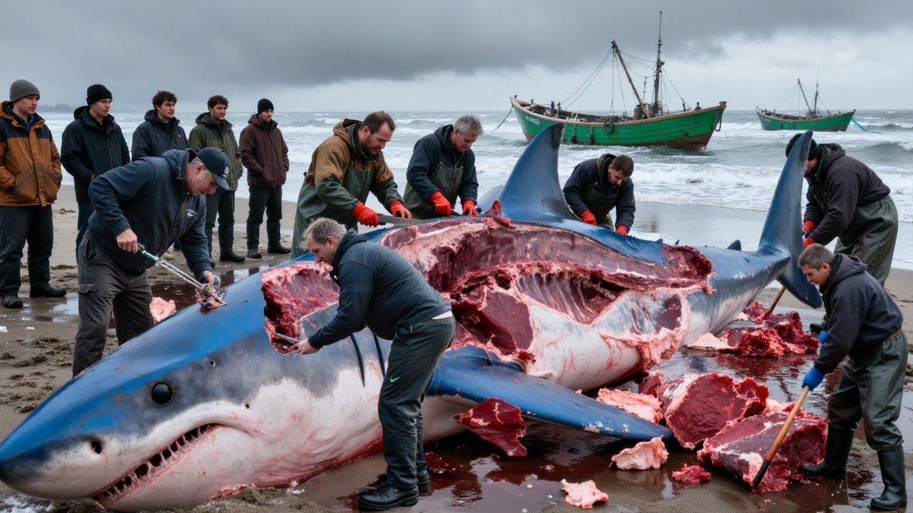 The Hunting and Butchering of Giant Sharks – The Tuna Massacre with ...