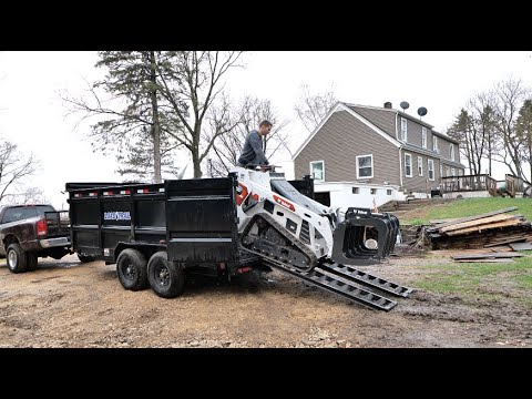 Bobcat MT100 and its Relationship with my lowpro 4' Dump Trailer - YouTube