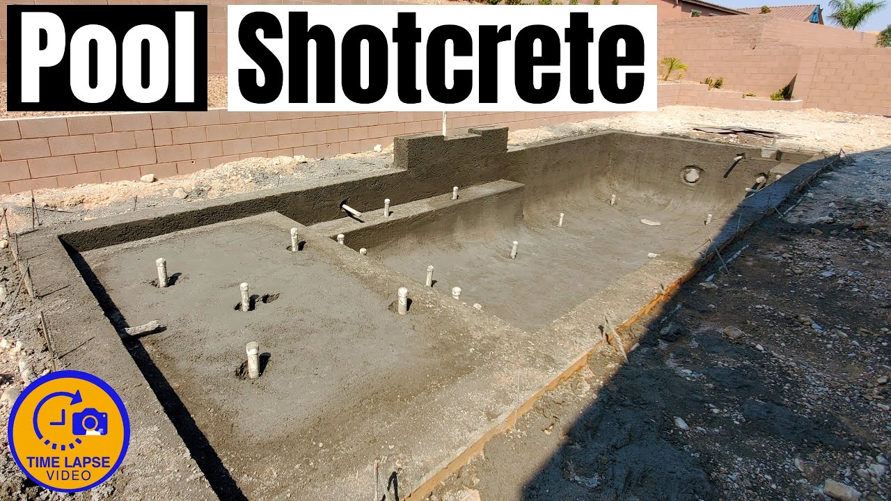 POOL SHOTCRETING & REBARB TIMELAPSE INSTALLATION - HOW TO SHOTCRETE A ...