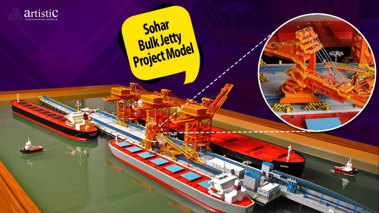 Bulk Jetty at Port of Sohar Scale Model - Oman - YouTube