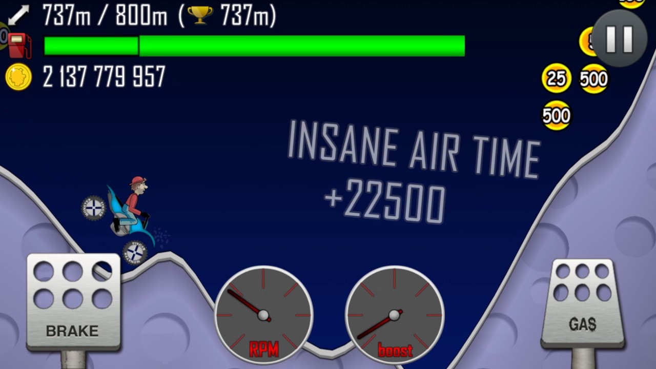Hill Climb RACING # Motocross Bike on MOON - YouTube