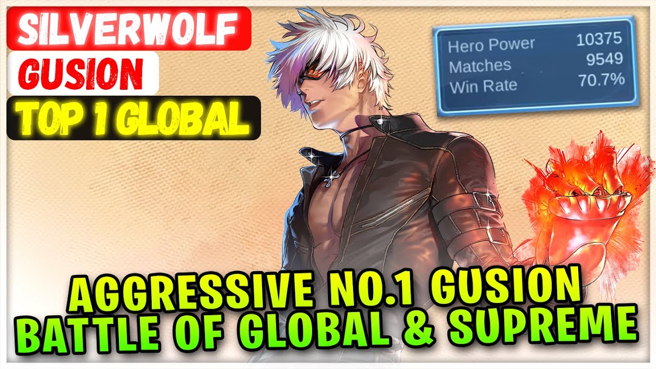 Aggressive No.1 Gusion, Battle of Global & Supreme [ Top 1 Global Gusion ] SilverWolf Mobile ...