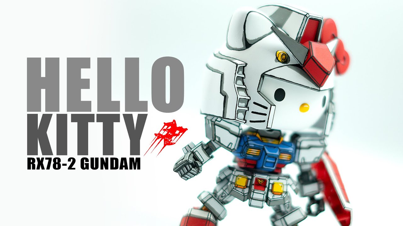 ทำสีกันดั้มแบบอนิเมะ | CEL-SHADING SDEX Hello Kitty x RX78-2 Gundam ...