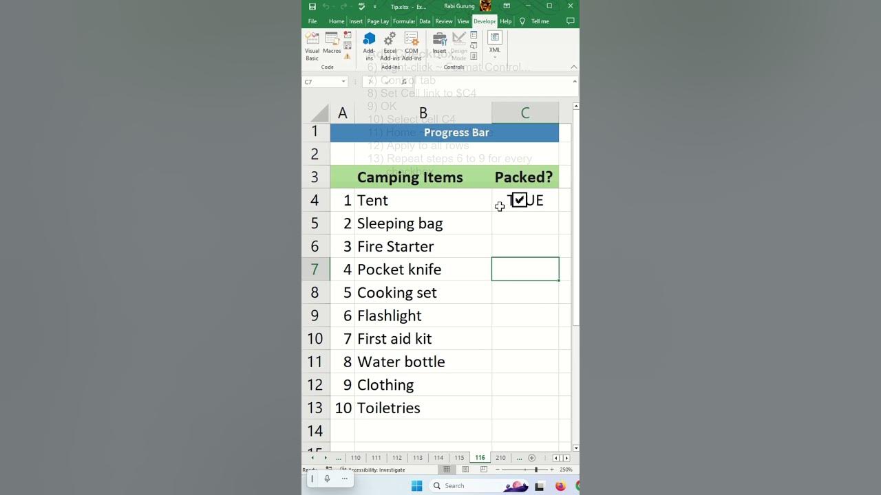 How to Create Progress Bars in Excel (Step-by-Step) - Excel Tips and Tricks - Part 1 - YouTube