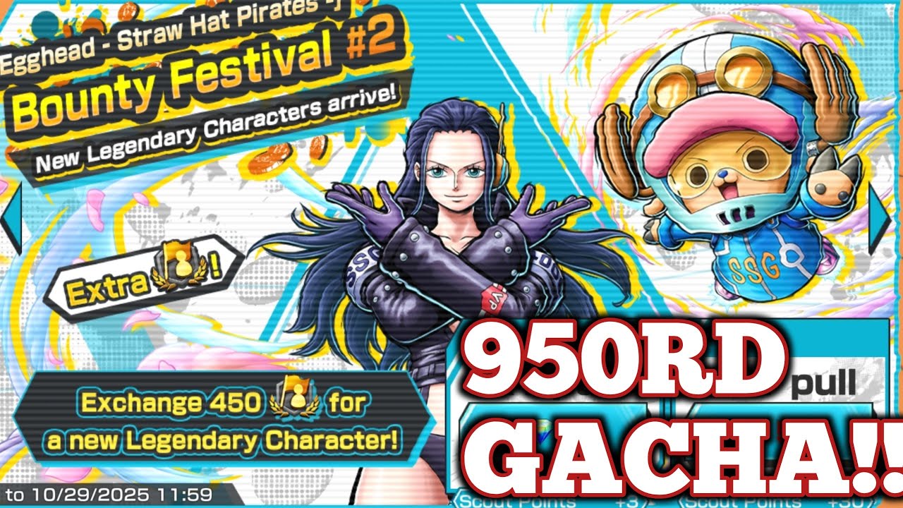 GACHA 950 RD NICO ROBIN & CHOPPER 🔥ONE PIECE BOUNTY RUSH [ KuRo OP ...