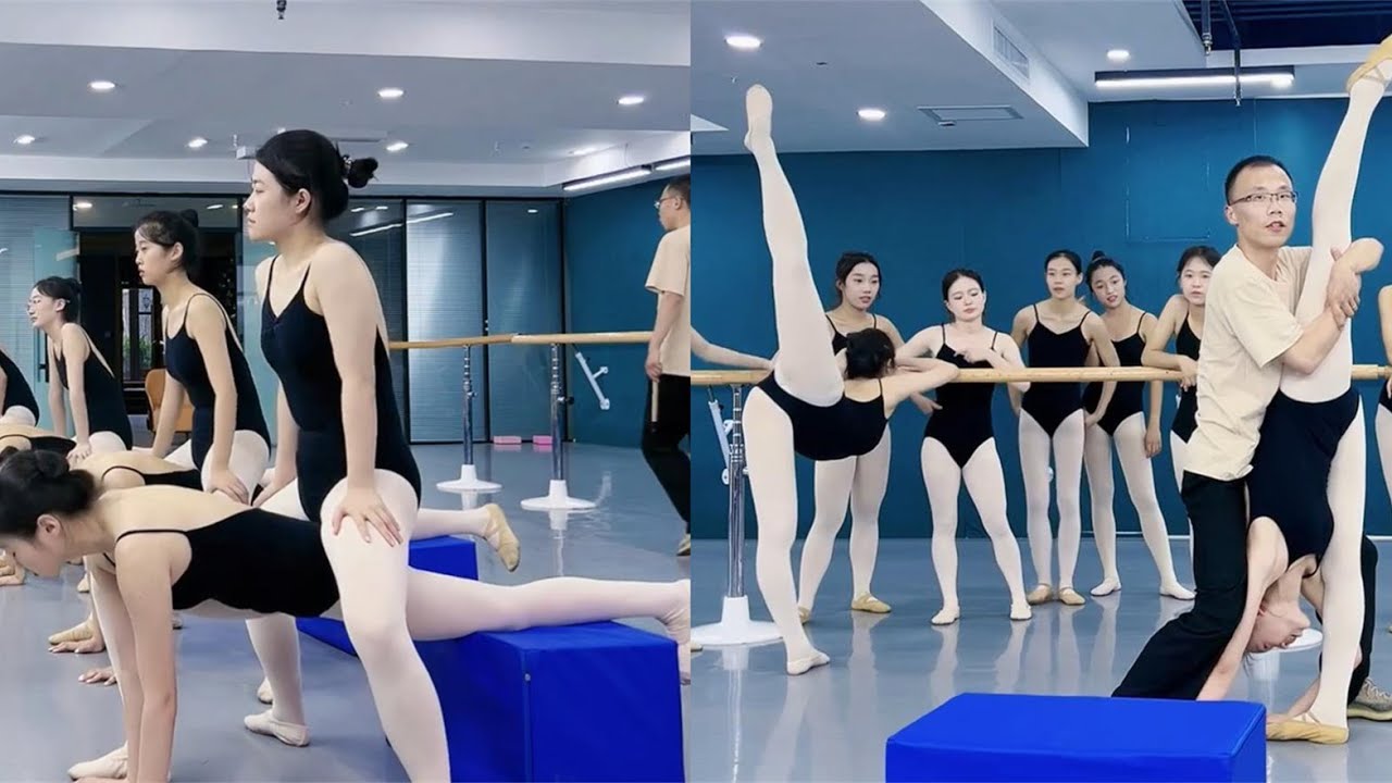 Dance Training Makes Girls Sweat|Leg Splits Training - YouTube