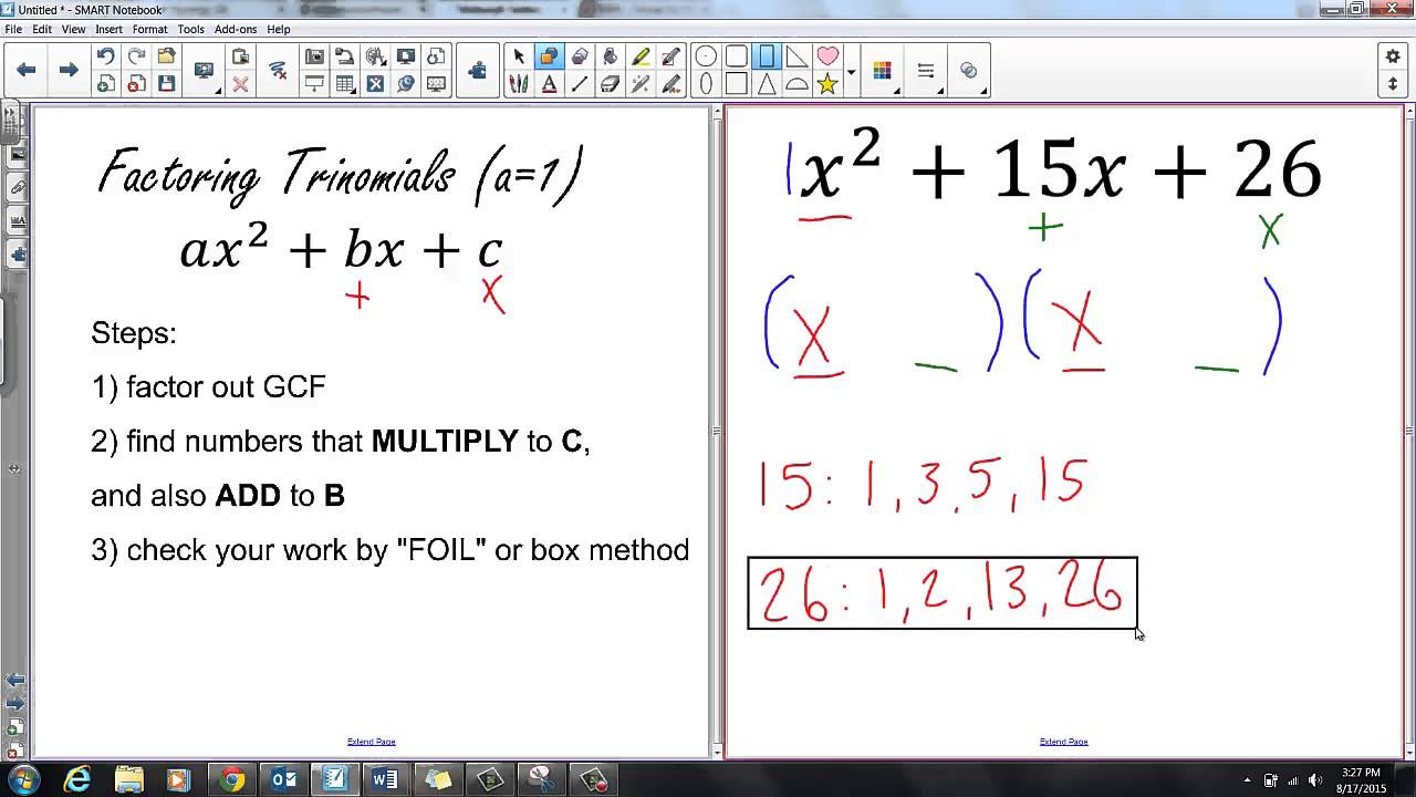 GSE Geometry factoring a = 1 - YouTube
