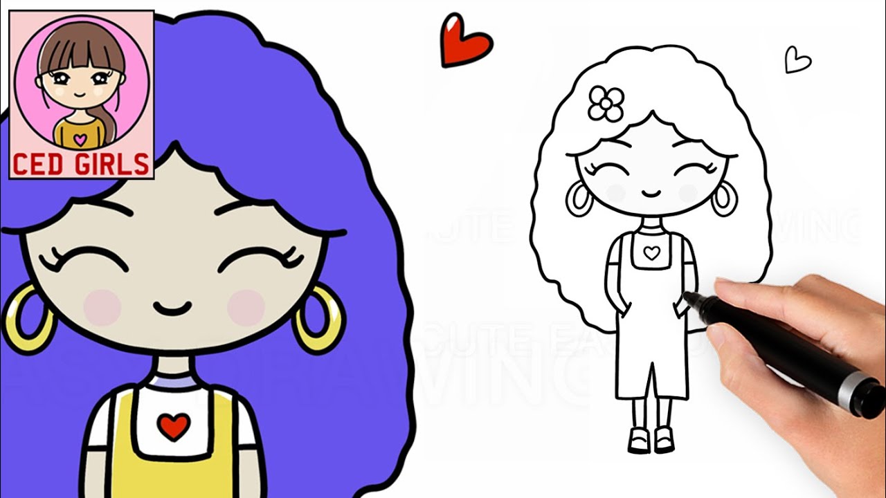 How to Draw a Cute Girl 🥰🥰 Easy Steps #27 - YouTube