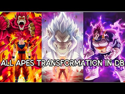ALL THE APE TRANSFORMATION IN #dragonball | GREAT APE IN #dbz | # ...