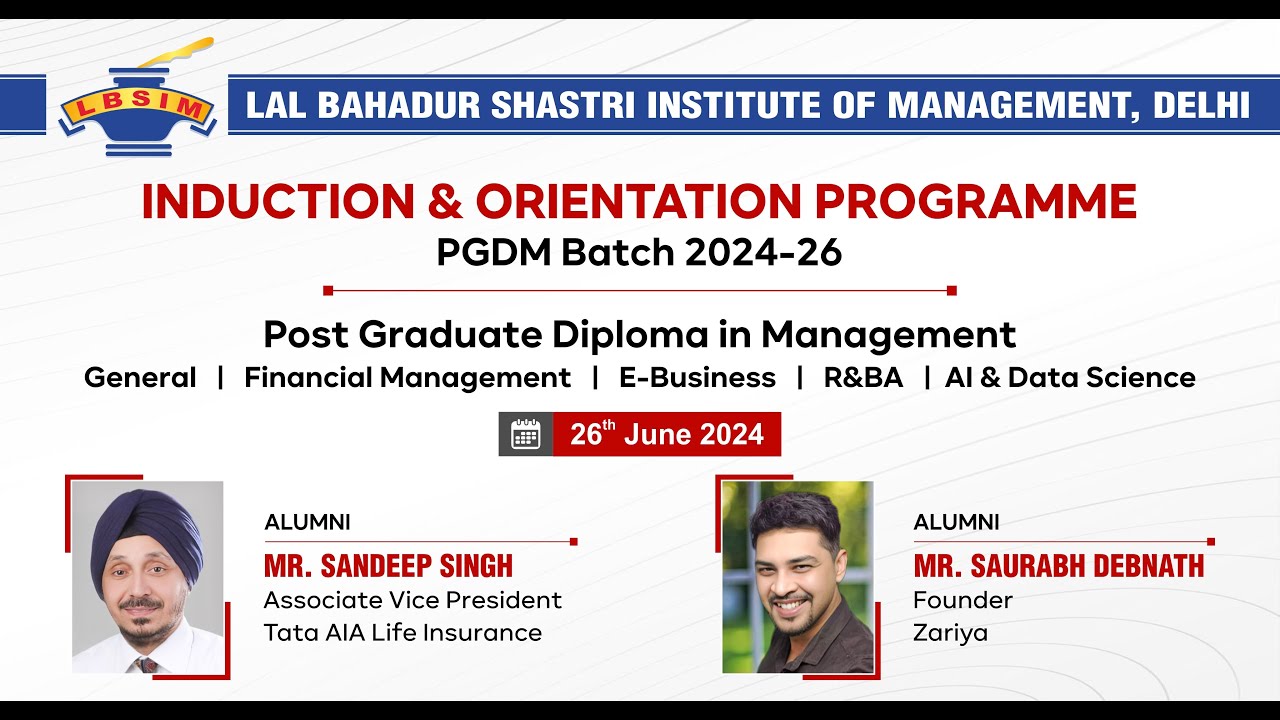 Induction & Orientation Programme - Day 3 (26th June 2024) - YouTube