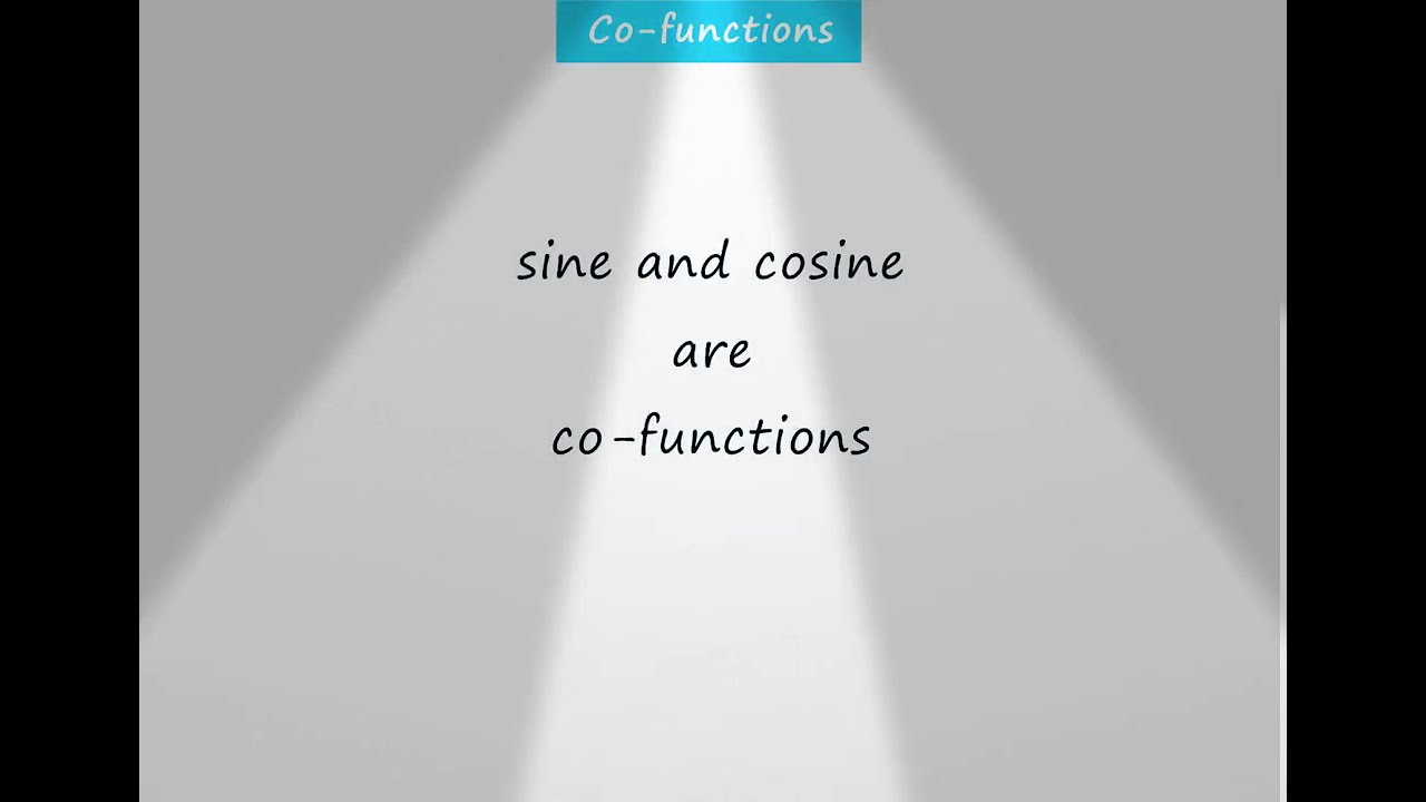 Co-functions grade 11(Trigonometry) - YouTube