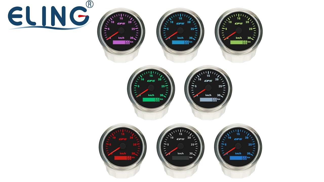 85mm GPS Speedometer 30km/h for Van UTV Boat with 7 Colors Backlight ...