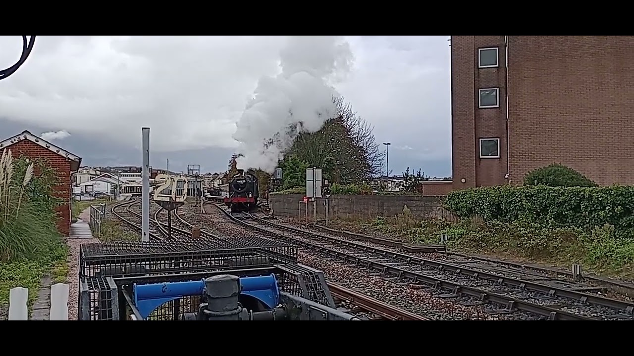 Steam Train 4277 Hercules departing Paignton on 27 10 23 - YouTube