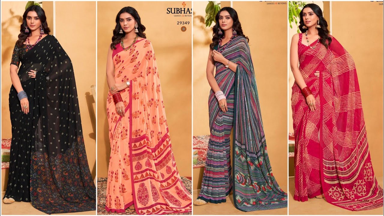 Subhash sarees new catalogue | Without border sarees | 670/- only | All ...