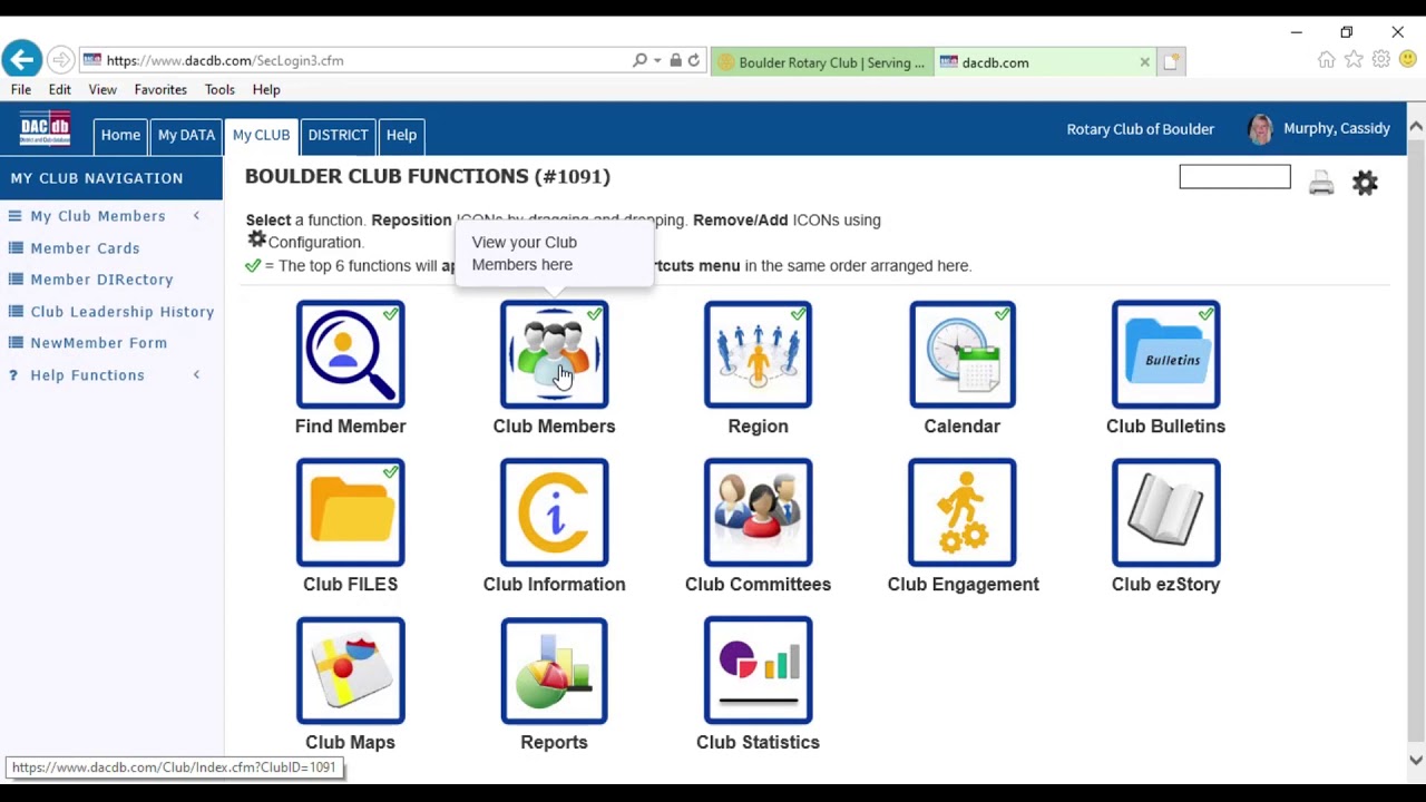 How to Log Into Club Database 2020 - YouTube