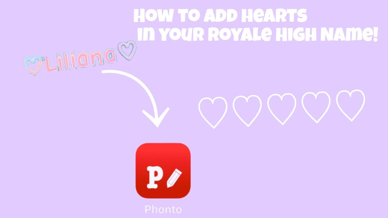 How To Add Hearts In Your Royale High Name! ♡ - YouTube