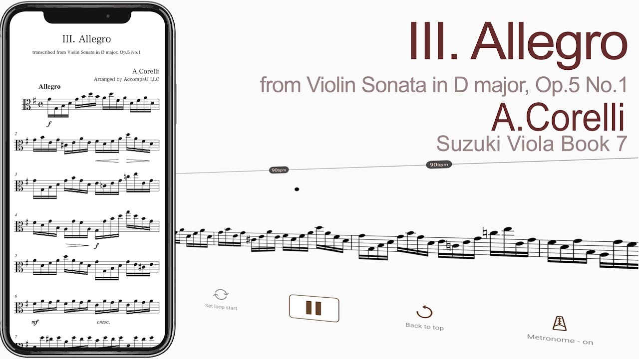 III. Allegro from Violin Sonata in D major, Op.5 No.1 | A.Corelli ...