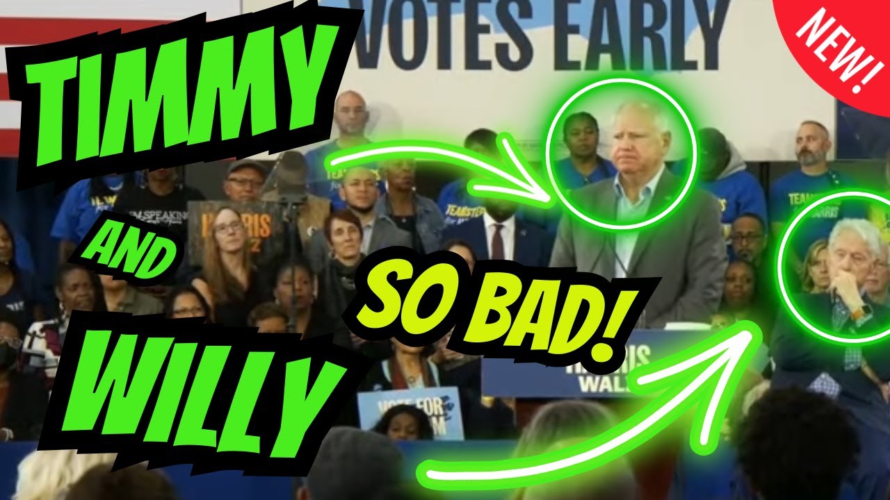 Tim Walz CRAZY Gaffes at DURHAM Rally Speech Today With CLINTON #funny ...