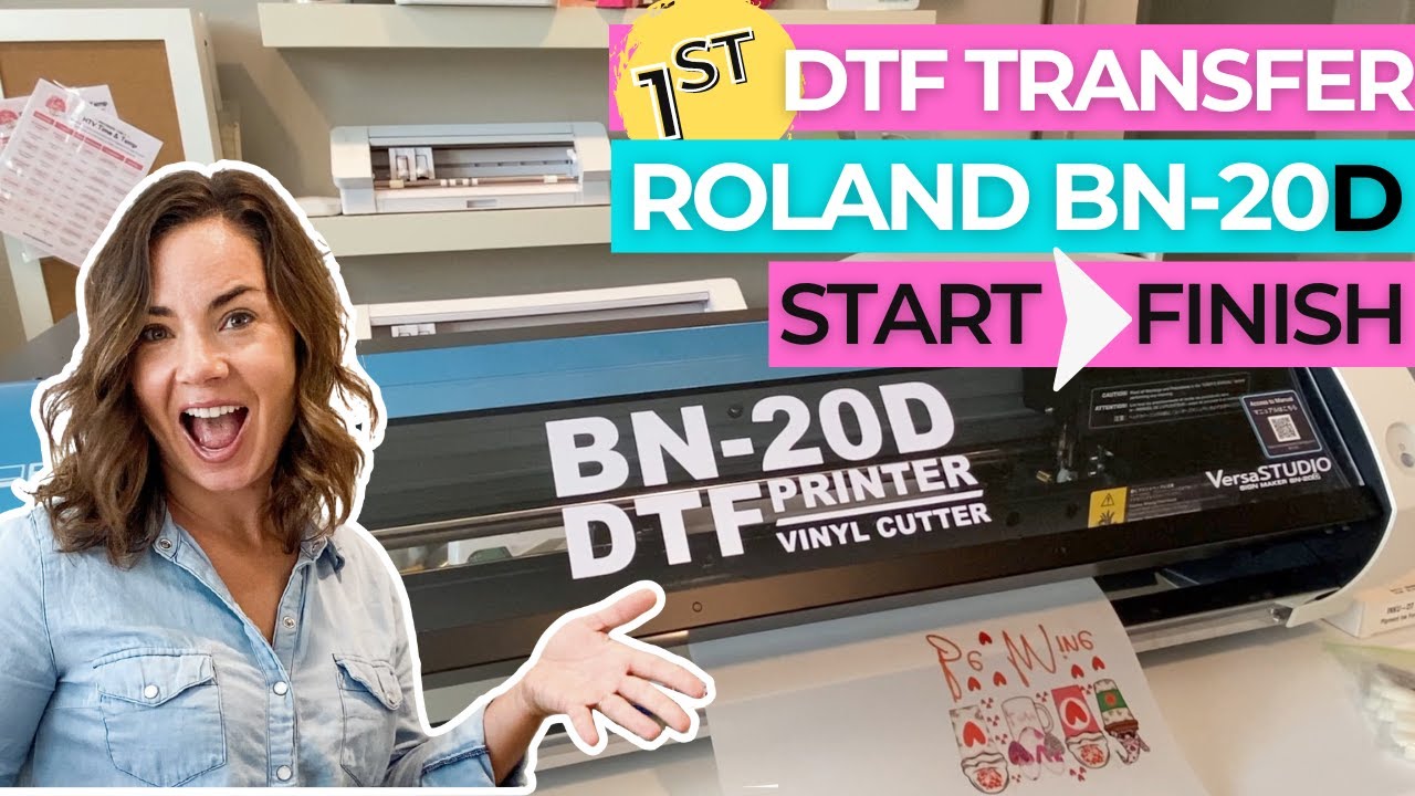 First DTF Transfer with Roland BN-20D DTF Printer - YouTube