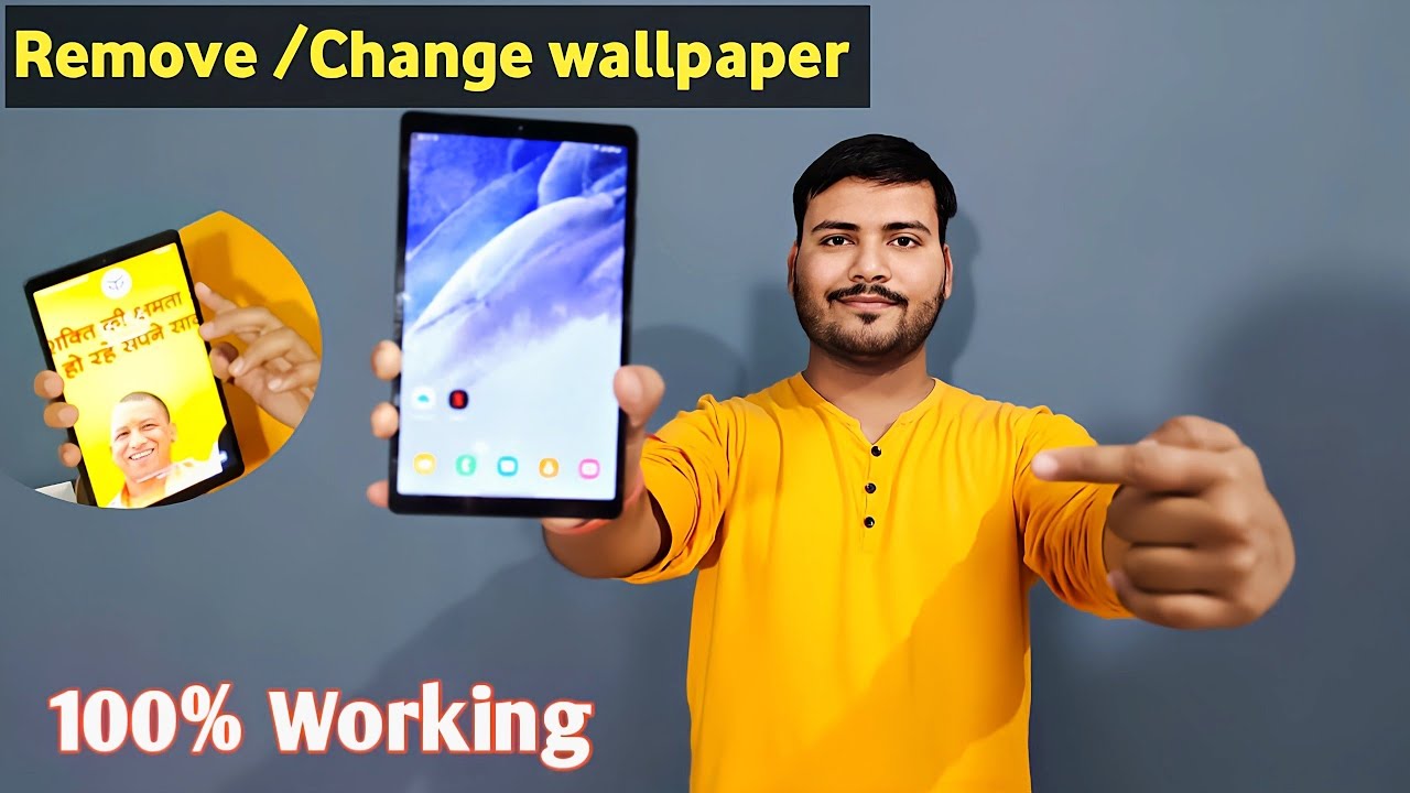 How to Remove Wallpaper of Government Tablet phone || Samsung Galaxy A7 ...