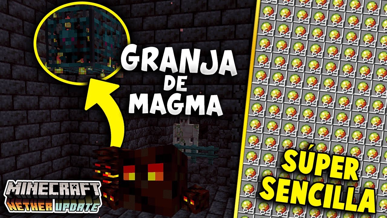 Granja de MAGMA CUBES SIMPLE para MINECRAFT 1.16 - 1.16.1 | TUTORIAL ...