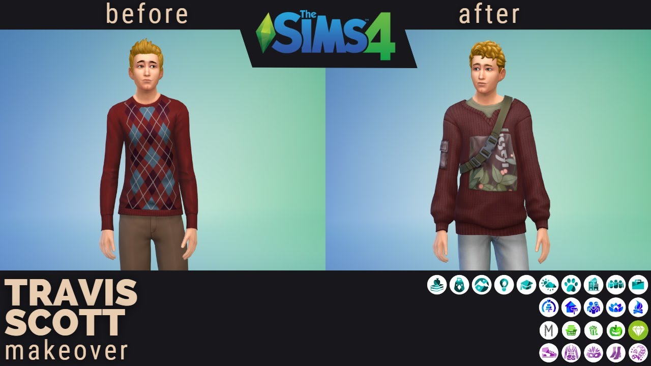 Travis Scott Makeover | Sims 4 | Speed Build - YouTube