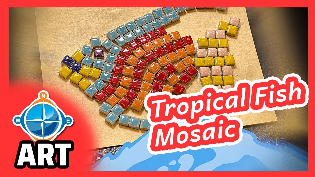 Tropical Fish Mosaic | Fun How To Video! | NWE Kids Art - YouTube