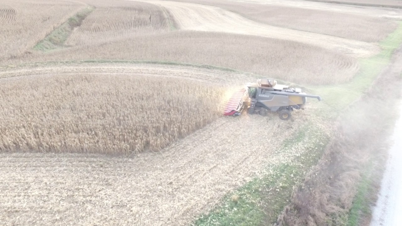 Iowa corn harvest 2016 Part 1 - YouTube