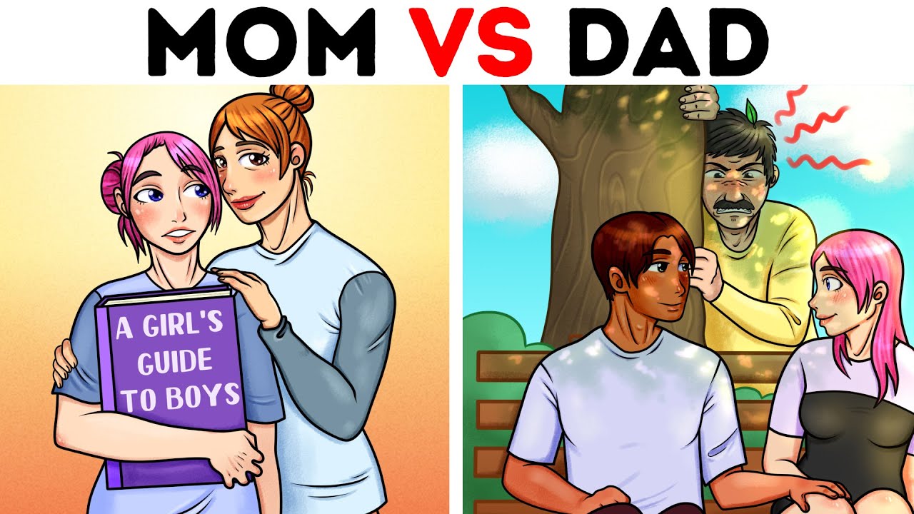 MOM vs DAD | Relatable Situations With Parents - YouTube